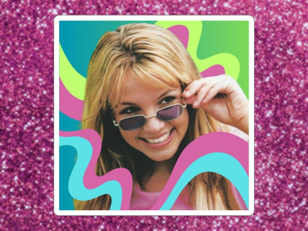 Britney Spears Sticker Britney Sticker Groovy 90s Sticker Nostalgia ...