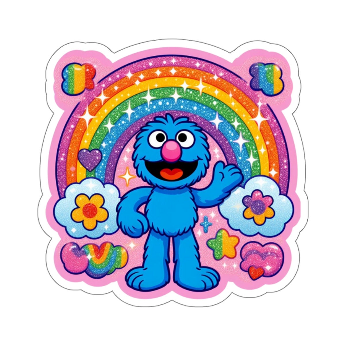 Grover Sticker Sesame Street Sticker Childhood Sticker - Etsy