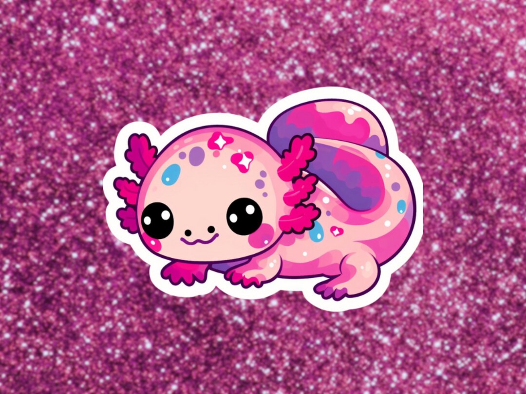 Axolotl Sticker Cute Axolotl Laptop Sticker Axolotl Hydroflask Decal ...