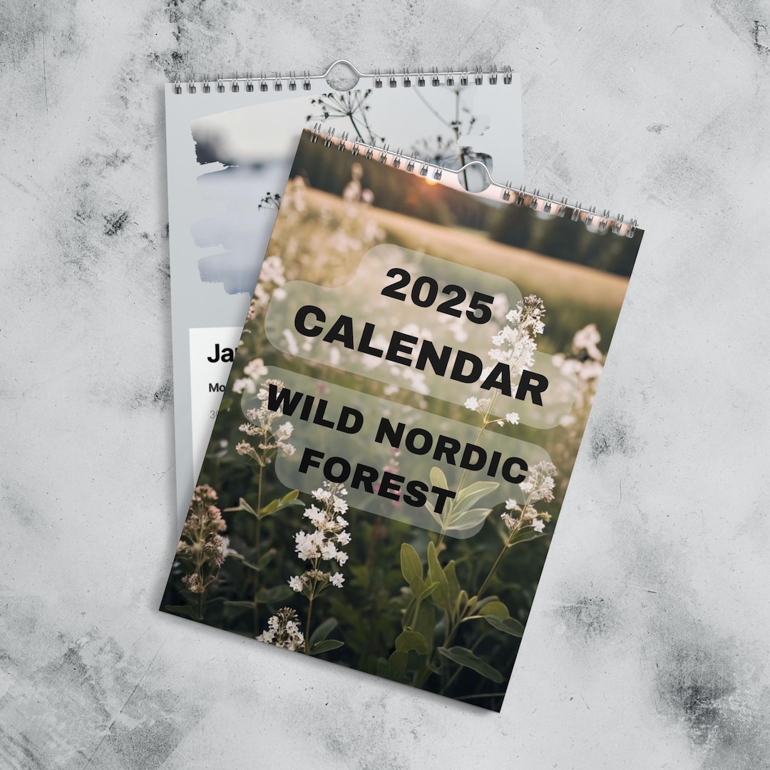 Nordic Nature Monthly Calendar 2025, Wall Calendar Minimalist Design ...