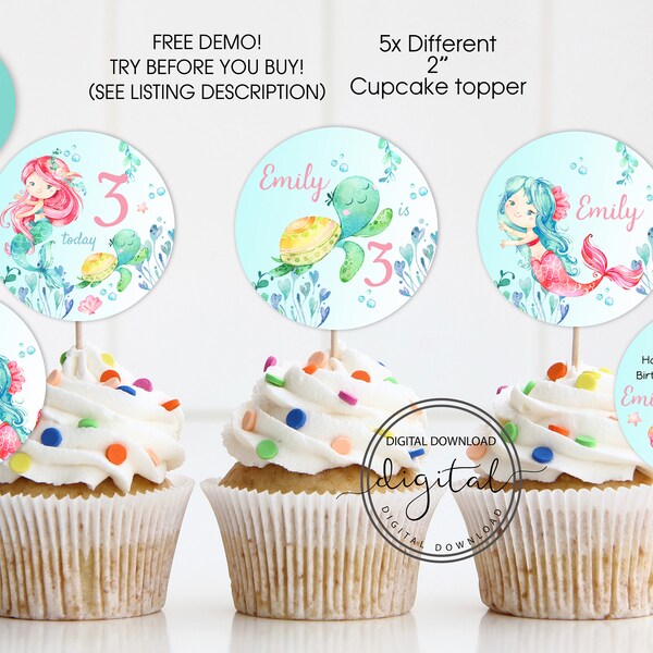 Under the Sea Cupcakes Toppers - Etsy
