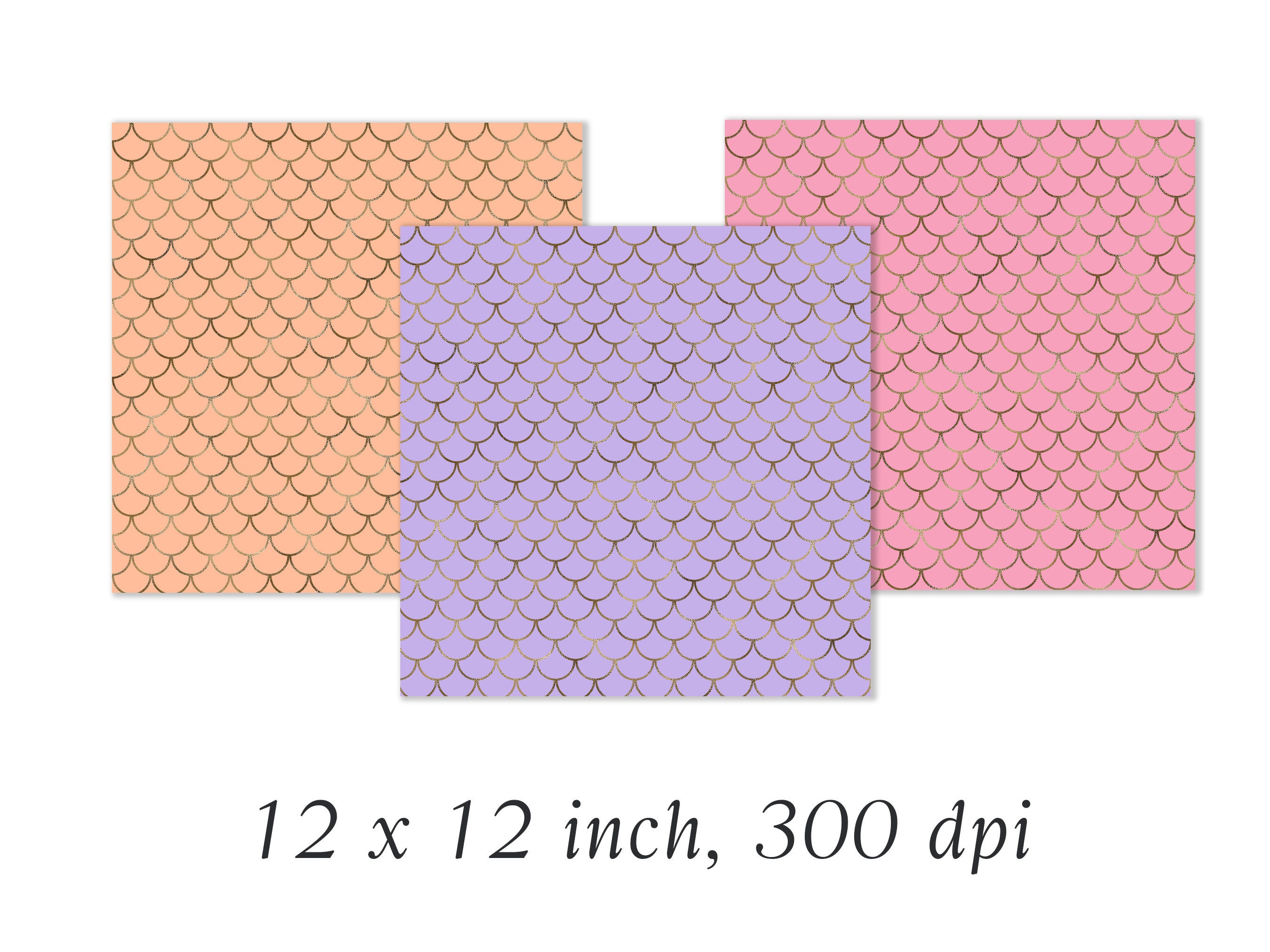 Solid Mermaid Digital Seamless Paper, Mermaid Seamless Solid Patterns ...
