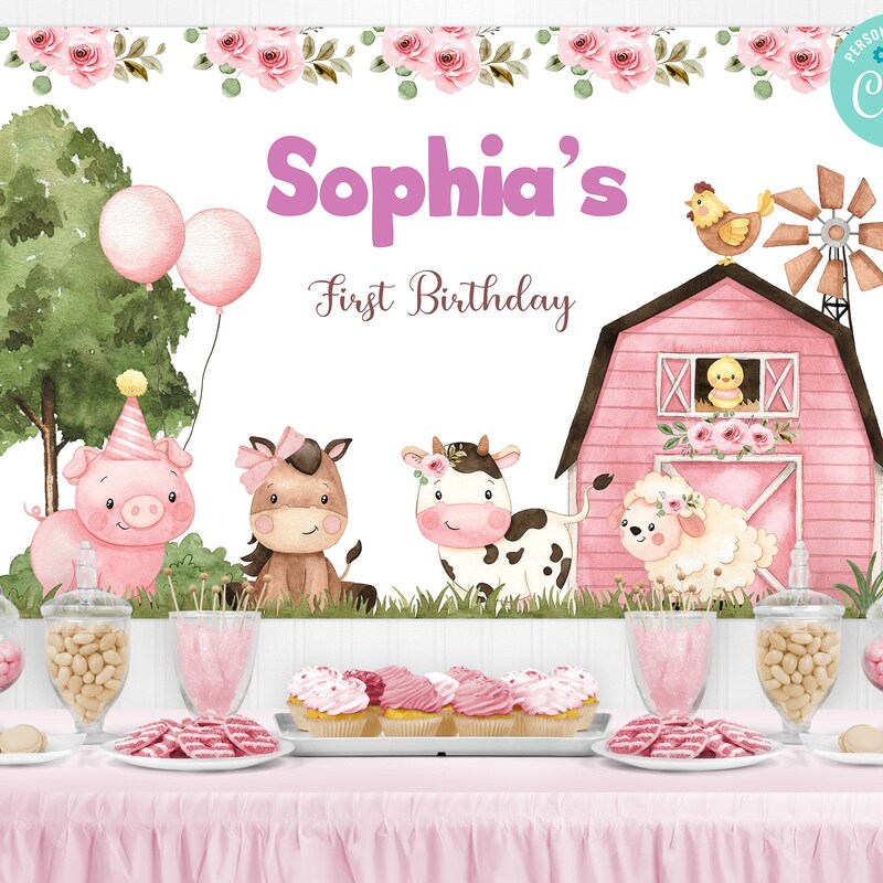 Farm Animal Backdrop - Etsy