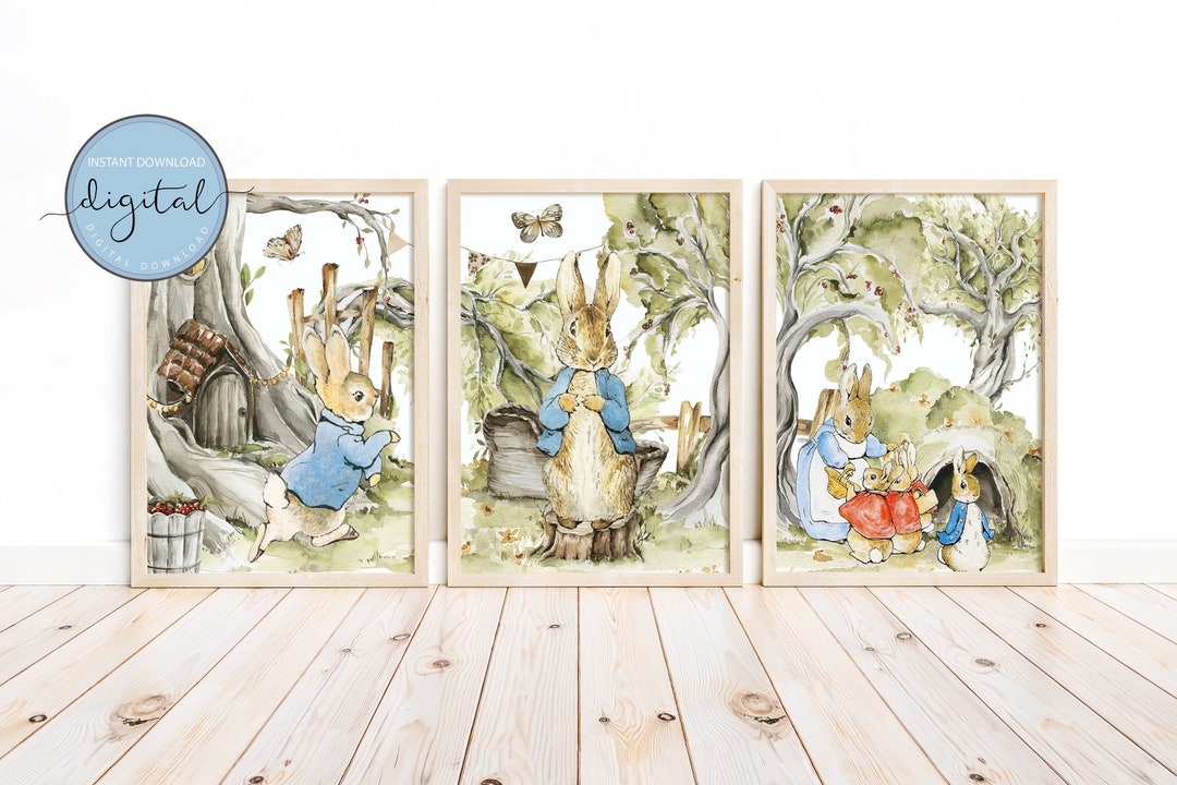 PRINTABLE Peter Rabbit Prints for Nursery Wall Art Decor - Etsy