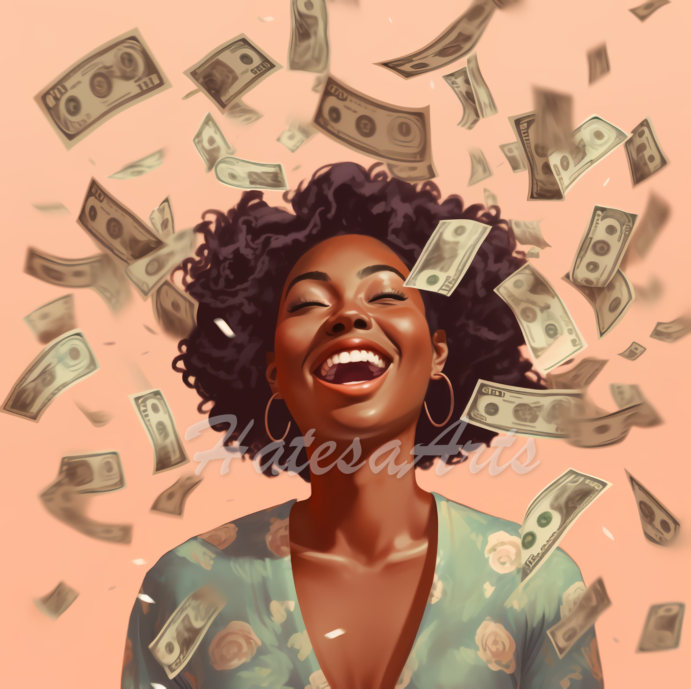 Rain of Money I PNG, SVG I Junk Journal, Digital Planner, Wall Art I ...