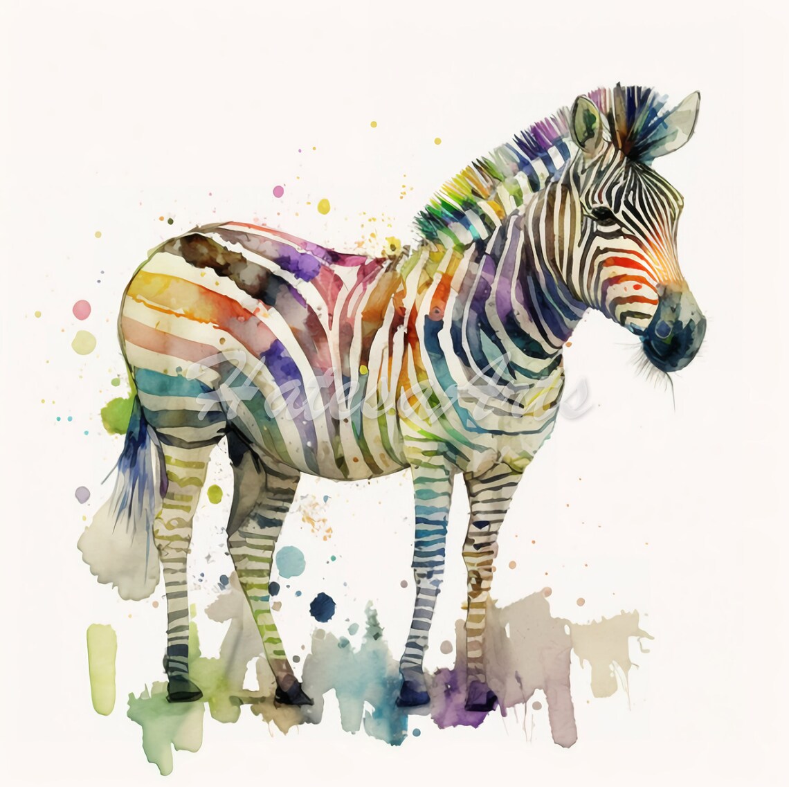 Zebra Illustrationswatercolor Clipart Setzebra Watercolor Artjunk ...