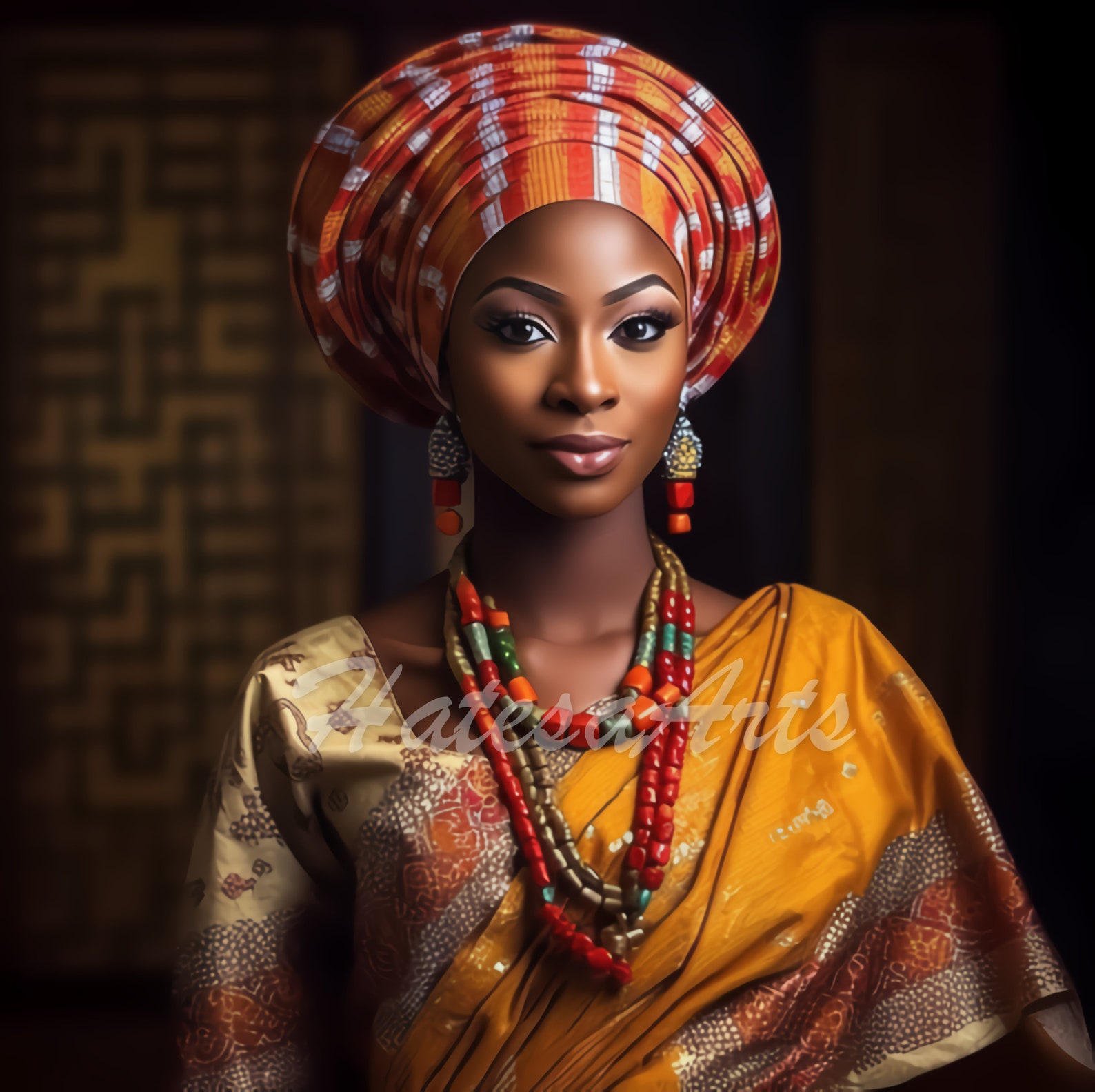 Traditional Nigerian Woman I Yoruba I PNG, SVG I Junk Journal, Digital ...