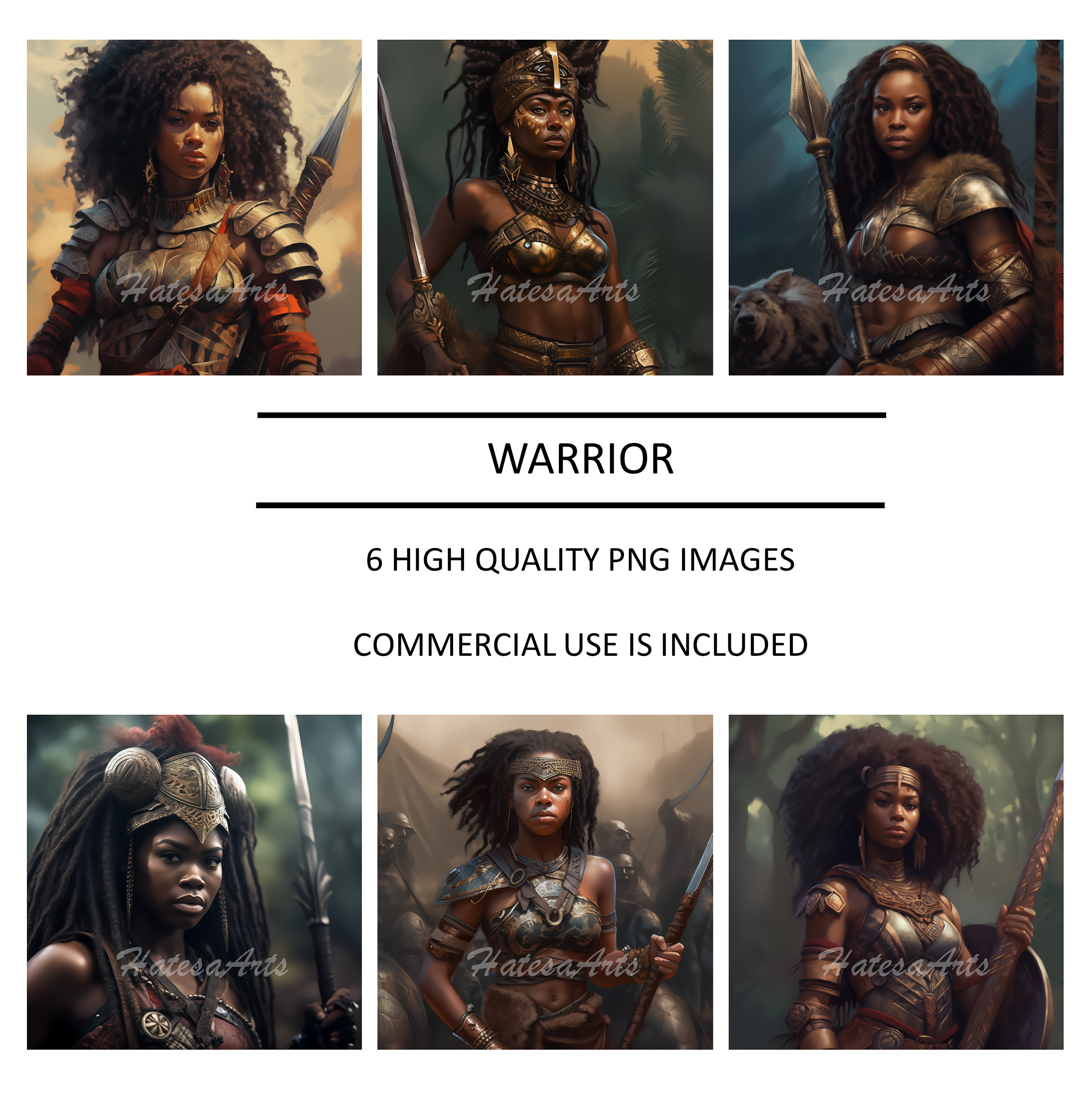 Warrior PNG Pack | 6 High-quality Images | Epic Warrior Clipart | High ...