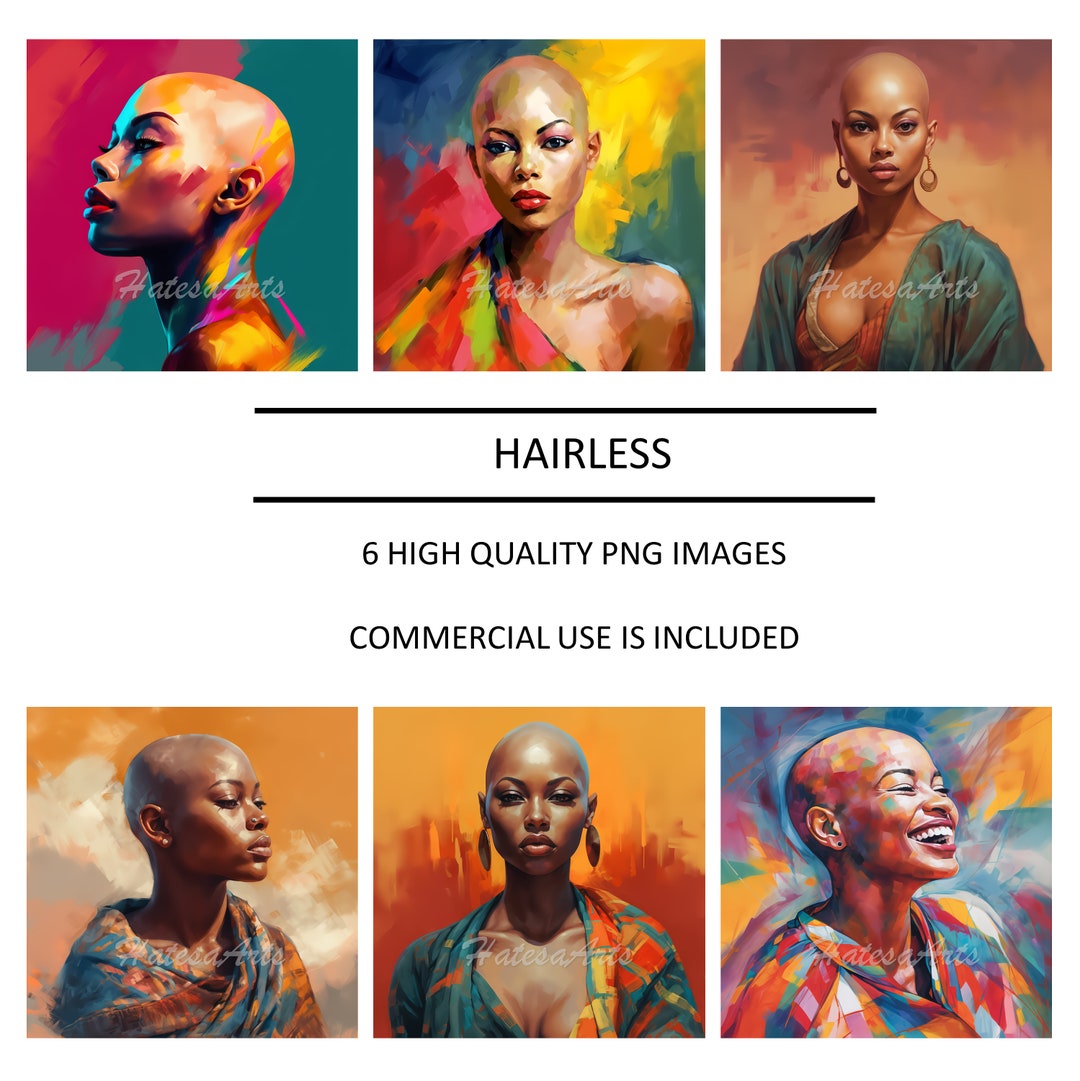 Hairless I 6 High Quality Pngs I Junk Journal, Digital Planner, Wall ...