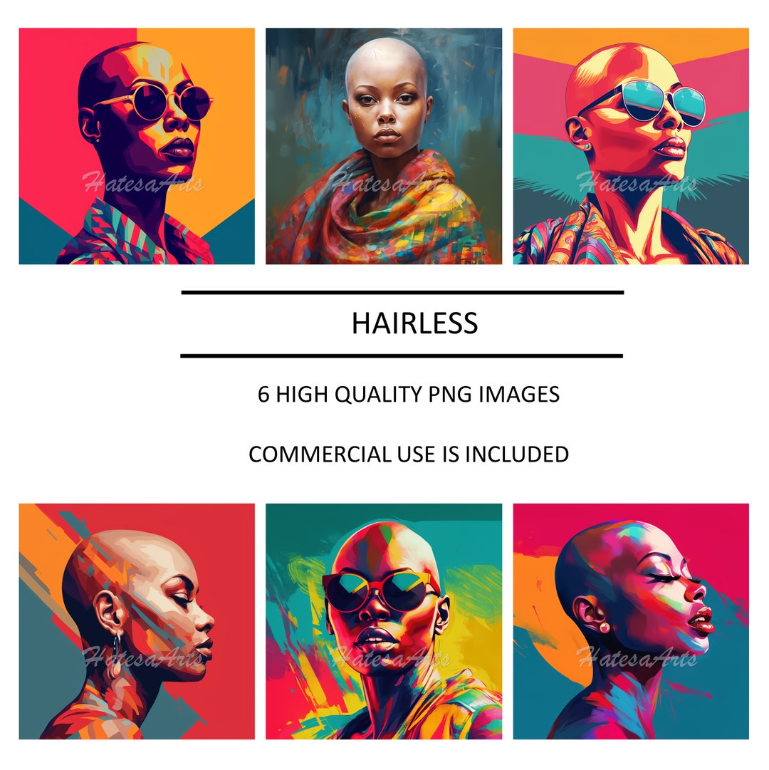 Hairless Woman PNG Art, Commercial Use (digital Download) - Etsy