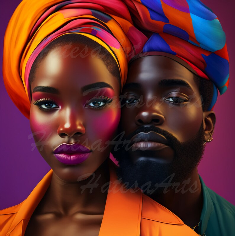 African Couple I African Woman and Man I Black Power I Instant Download ...
