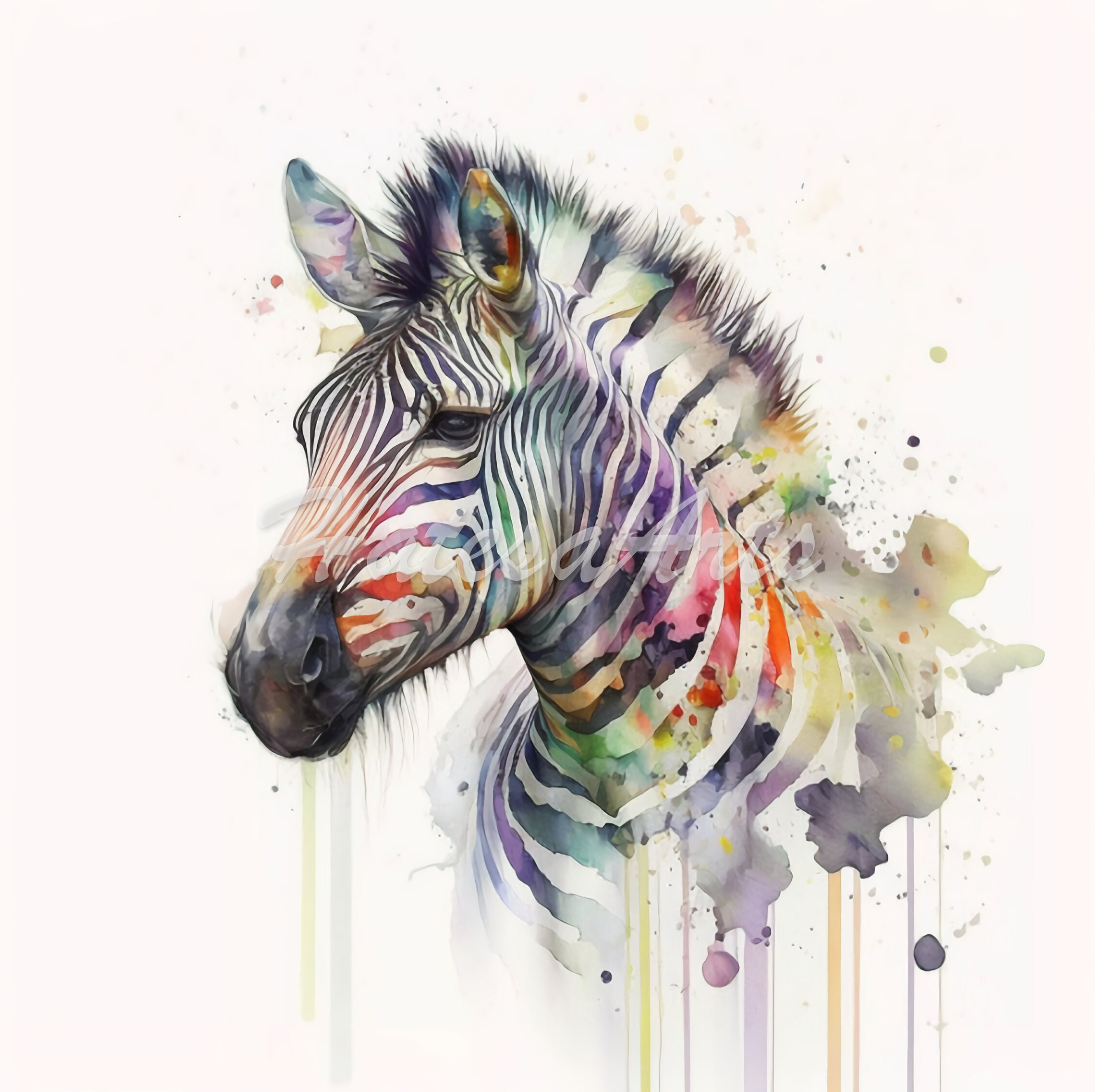 Zebra Illustrations|watercolor Clipart Set|zebra Watercolor Art|junk ...