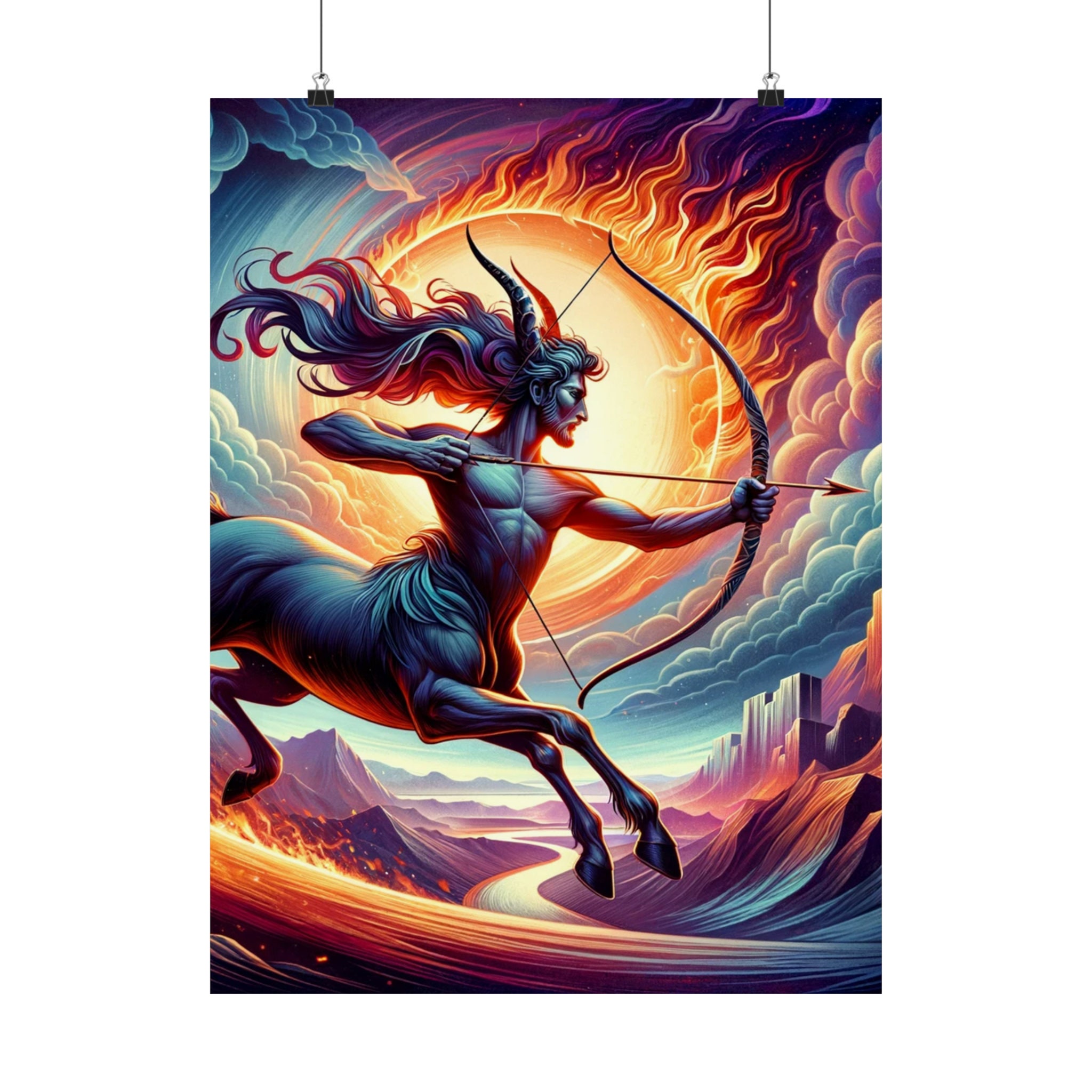 Sagittarius Centaur Archer Matte Wall Poster Adventure Sky Wall Art - Etsy