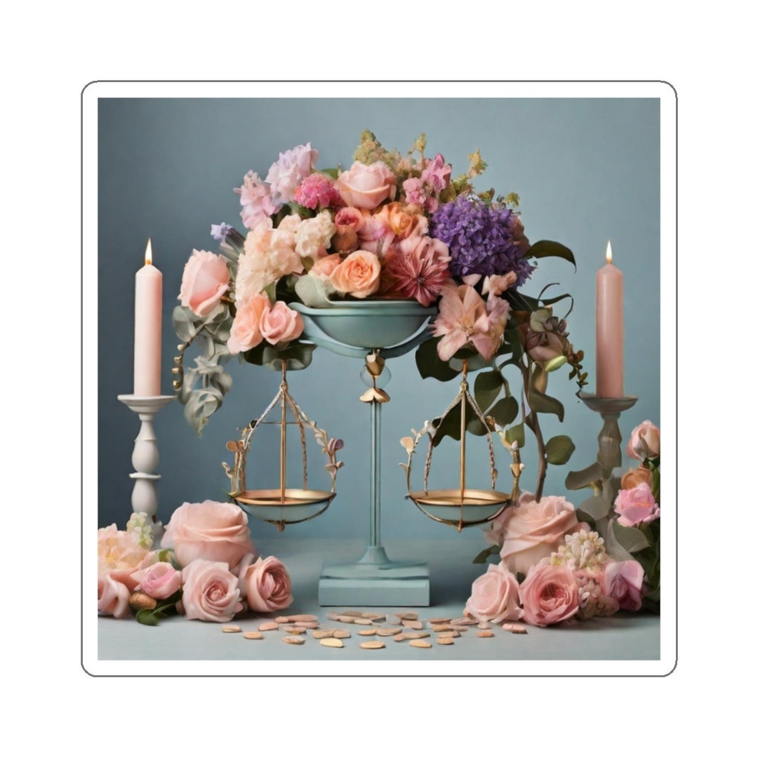 Harmonic Equilibrium: Libra's Touch Kiss-cut Stickers - Etsy