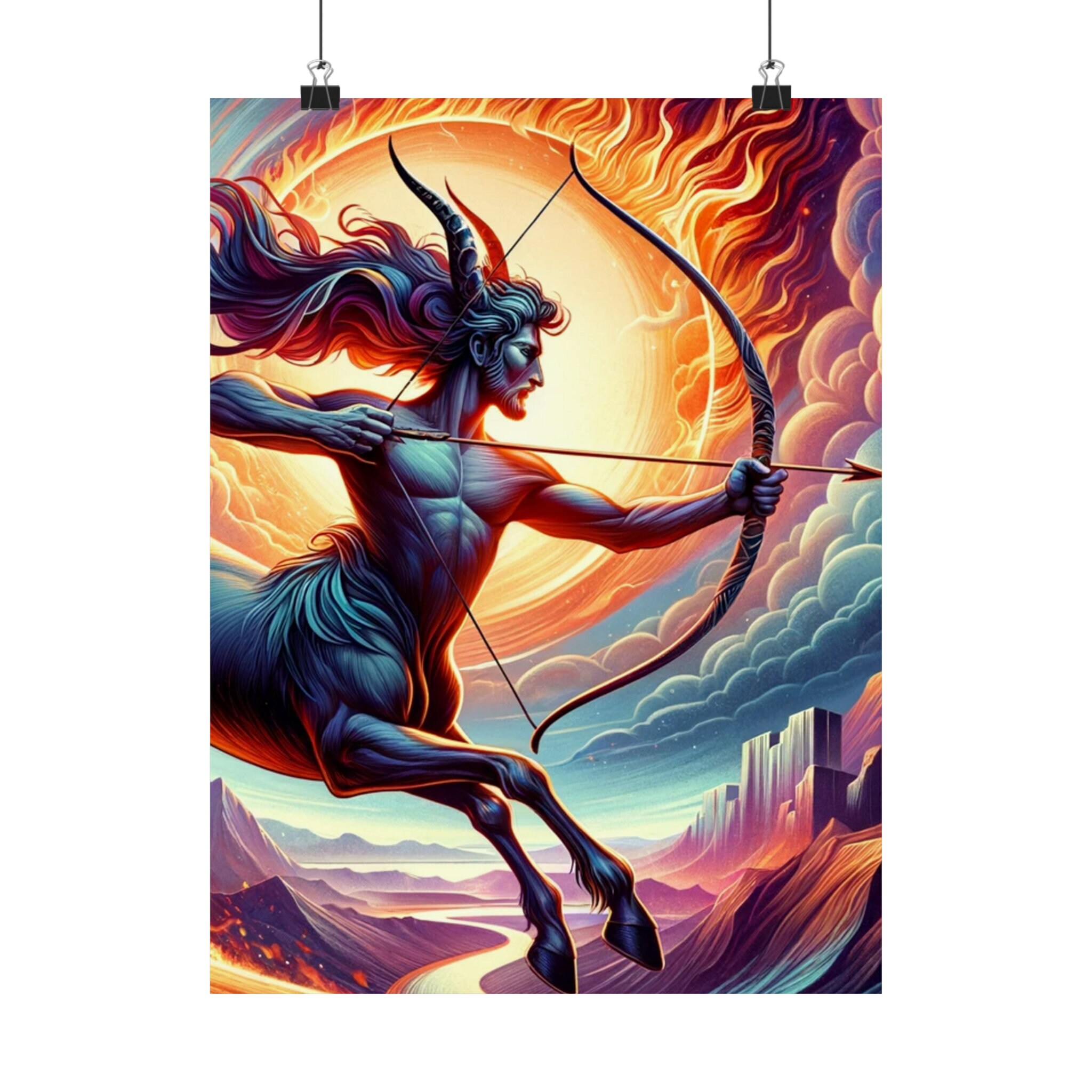 Sagittarius Centaur Archer Matte Wall Poster Adventure Sky Wall Art - Etsy