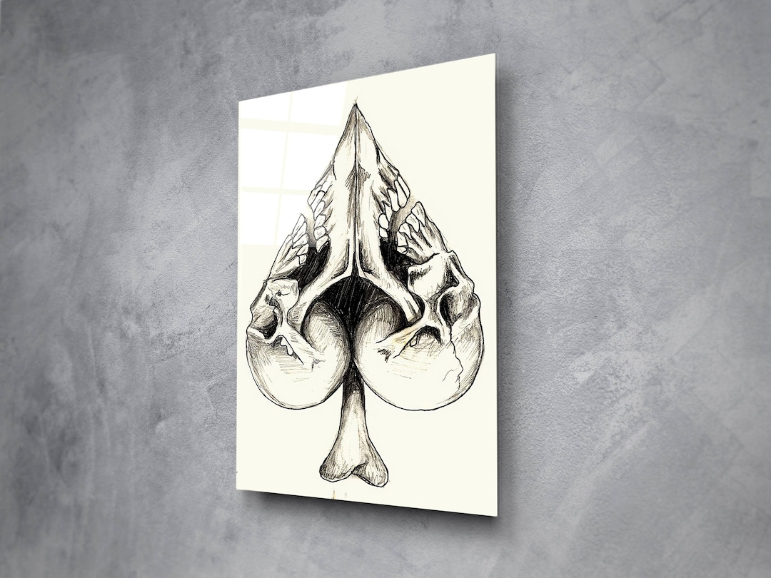 Skeleton Spades Wall Decoration Plexy Glass Art Print on - Etsy
