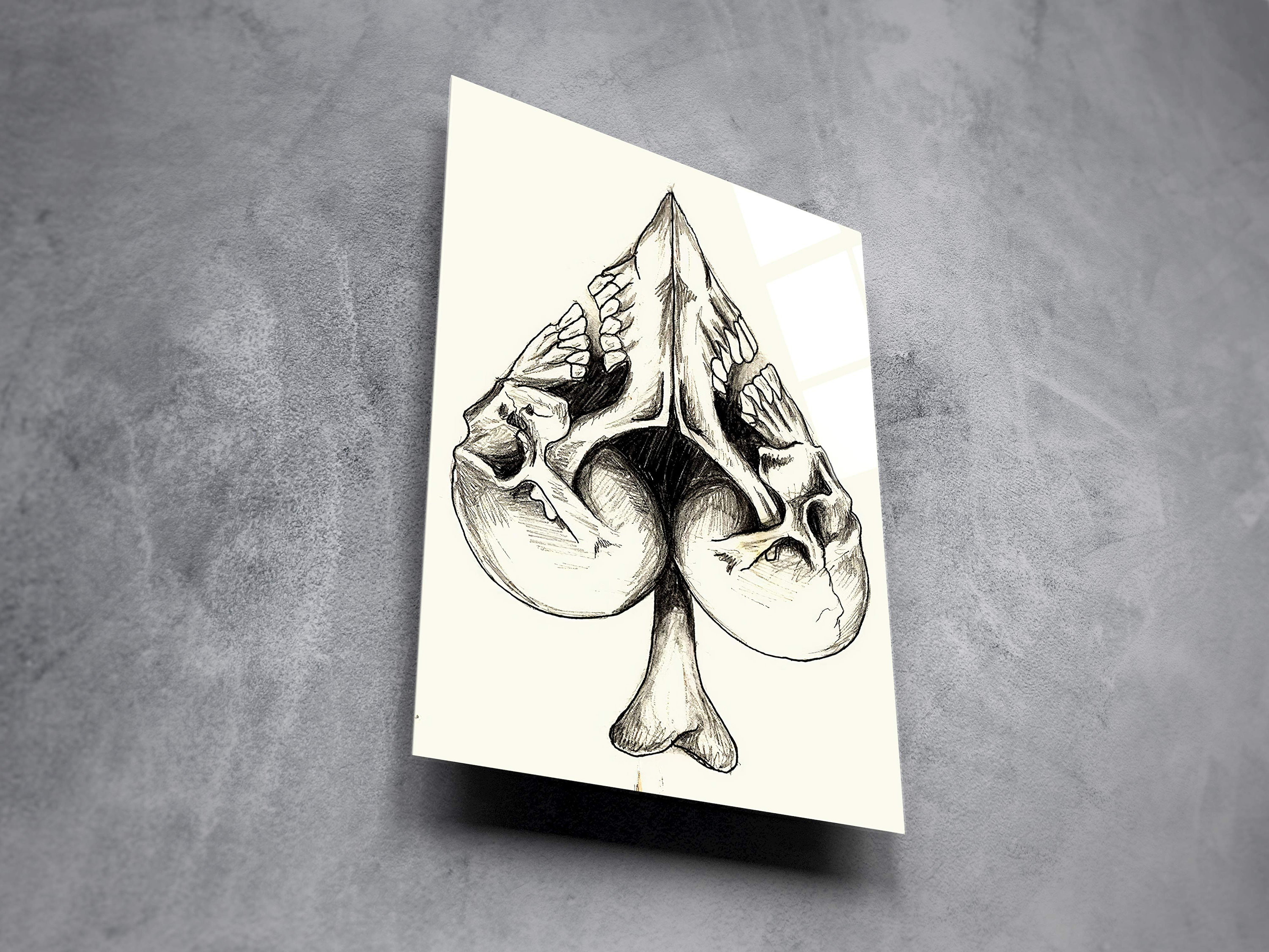 Skeleton Spades Wall Decoration Plexy Glass Art Print on - Etsy