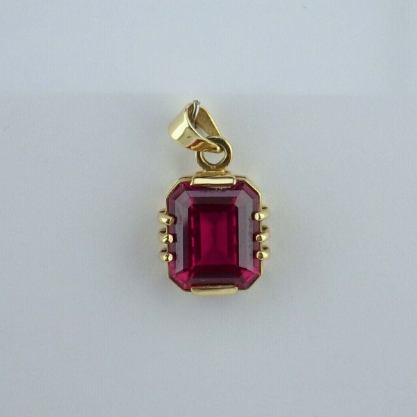 Natural Ruby Pendant - Etsy