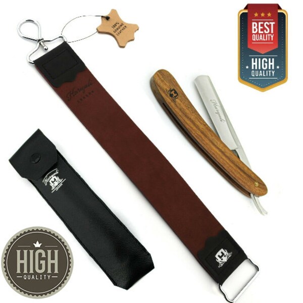 Straight Edge Razor and Strop - Etsy