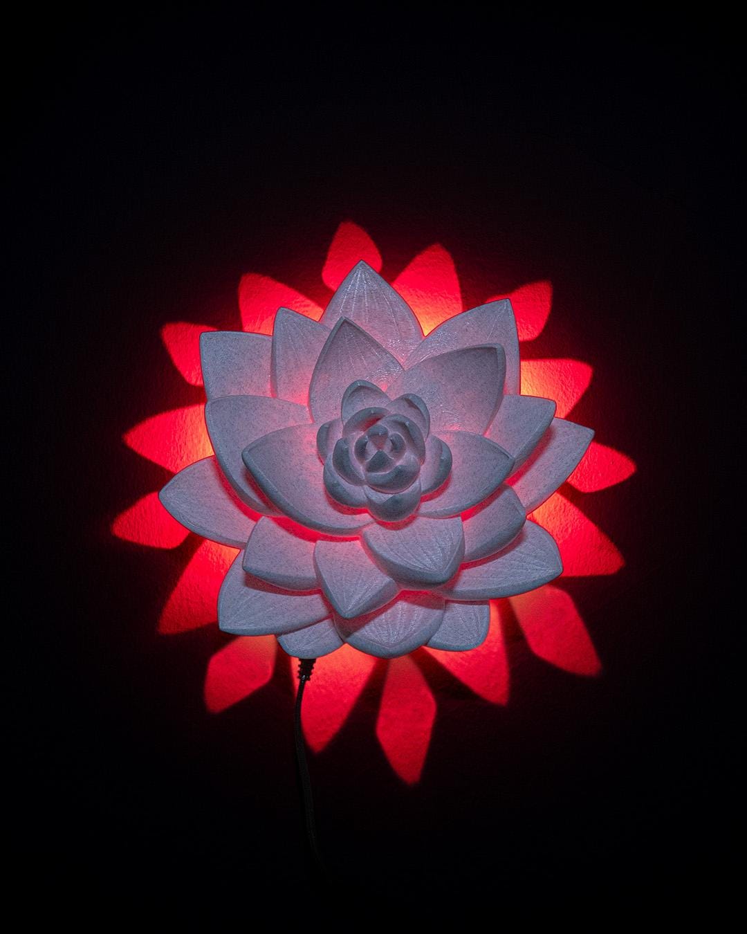 Lotus Wall Light: LED Sconce, Floral Decor, RGB With Remote Control ...