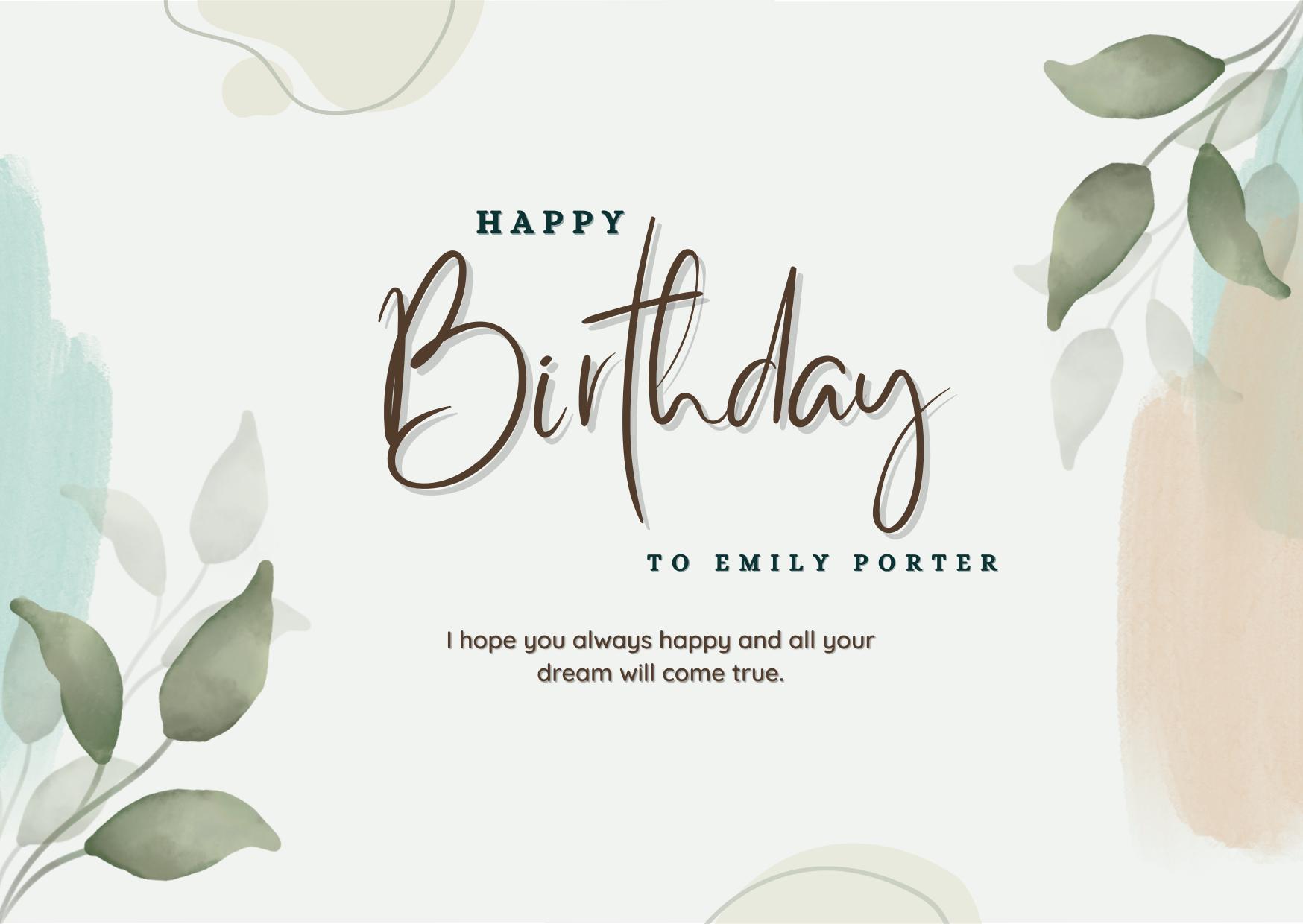 Happy Birthday Digital Card, Printable Card - Etsy