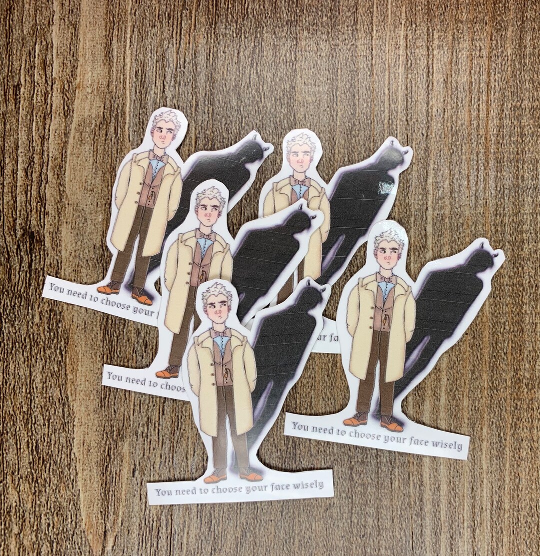 Good Omens Crowley as Aziraphale Glossy and Splashproof Stickers - Etsy