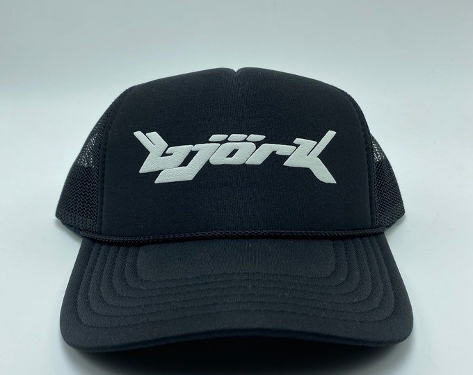 Bjork Björk Logo Inspired Puff Print Trucker Hat Tour Merch - Etsy