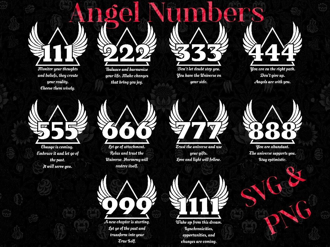 111 Angel Number Svg Trendy Svg Angel Svg Self Love Svg Luck 777 Svg ...