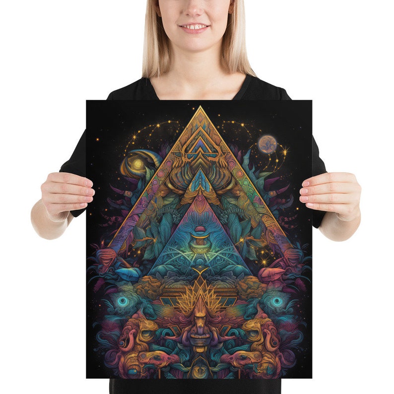 Sacred Geometry Occult Poster Witchy Home Decor Occult Decor Surreal ...