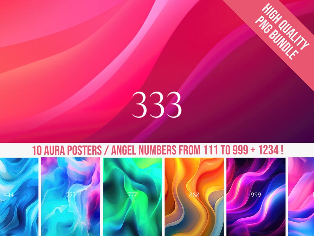 333 Aura Poster Aura Print Aura Poster Set Aura Backgrounds Angel ...