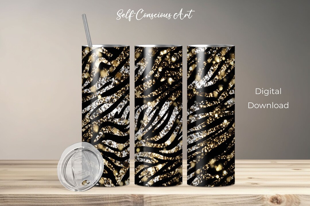 Zebra Glitter Tumbler Wrap Png Seamless Design Seamless Tumbler ...
