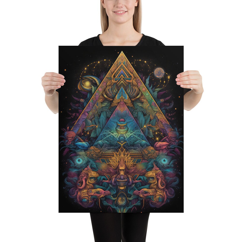 Sacred Geometry Occult Poster Witchy Home Decor Occult Decor Surreal ...