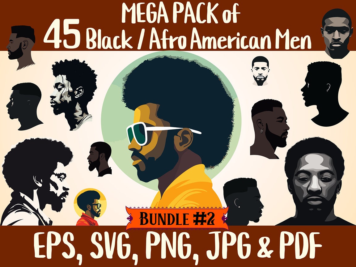 Afro Man Svg Afro Svg Black Man Svg Melanin Svg Black King Svg Black ...