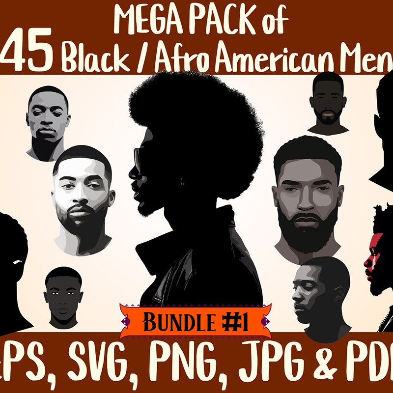 African Man Svg - Etsy