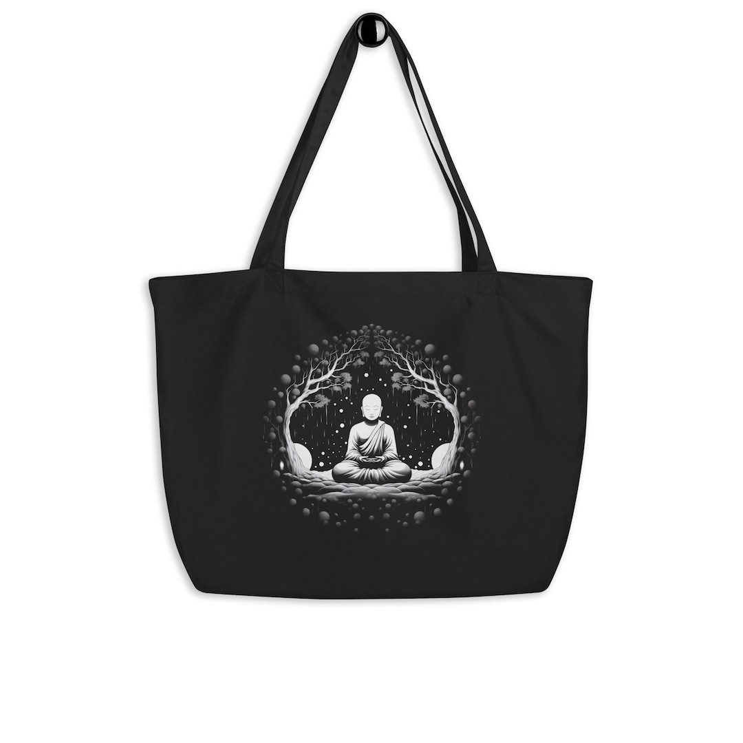 Canvas Tote Bag Buddha Tote Bag Reusable Bag Reusable Grocery Bag Yoga ...