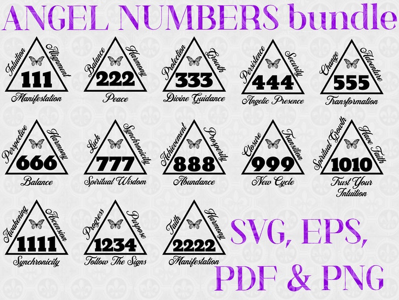 333 Angel Number 444 Angel Number Motivational Svg Mental Health Svg ...