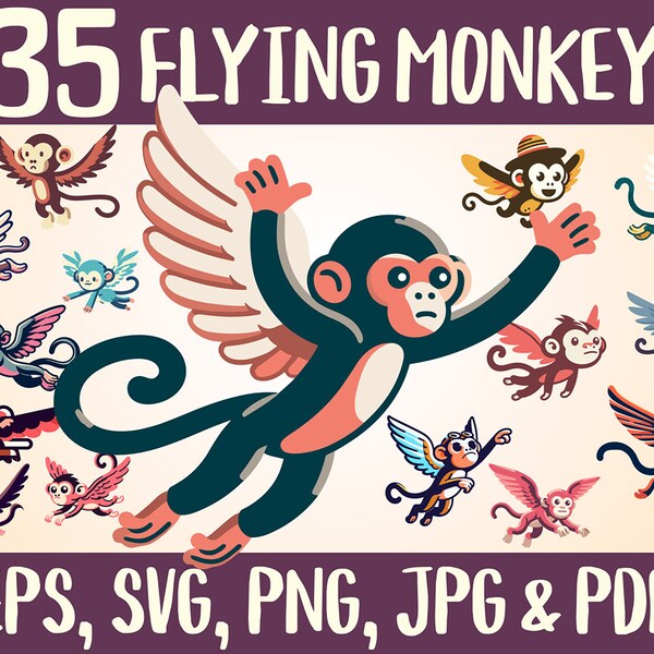 Flying Monkeys Svg - Etsy