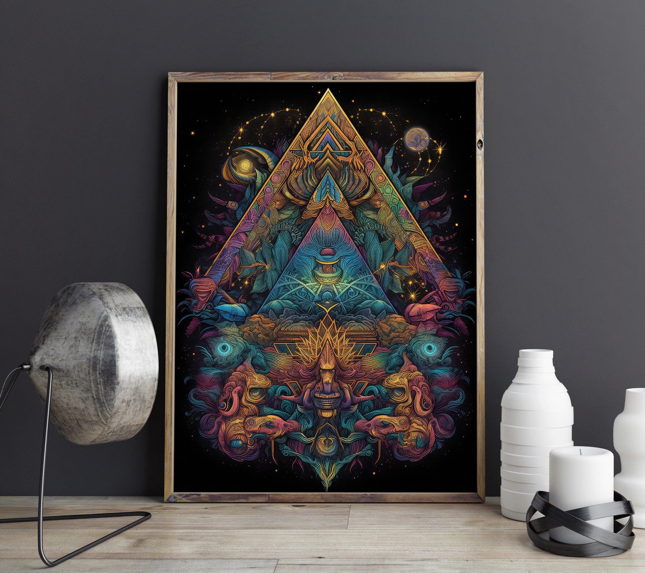 Sacred Geometry Occult Poster Witchy Home Decor Occult Decor Surreal ...