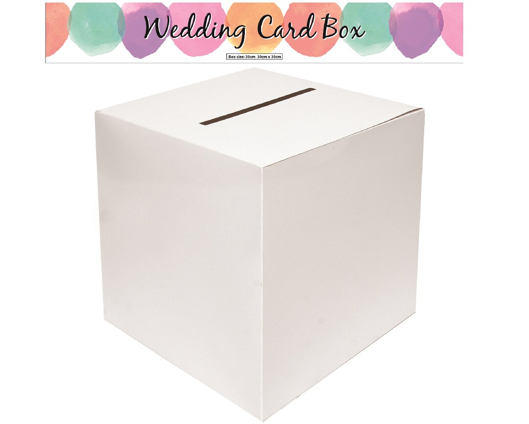 Large 30cm Plain White Square Post Box Gift Cards Money - Etsy UK