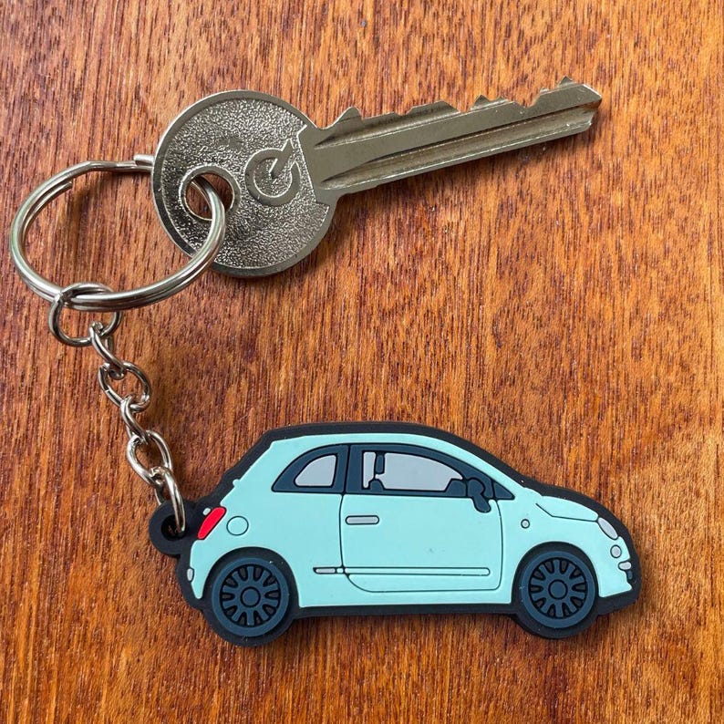 Fiat 500 Keyring - Etsy