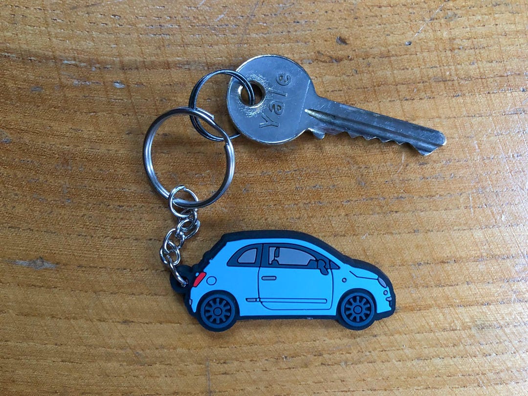Fiat 500 Keyring - Baby Blue - Etsy