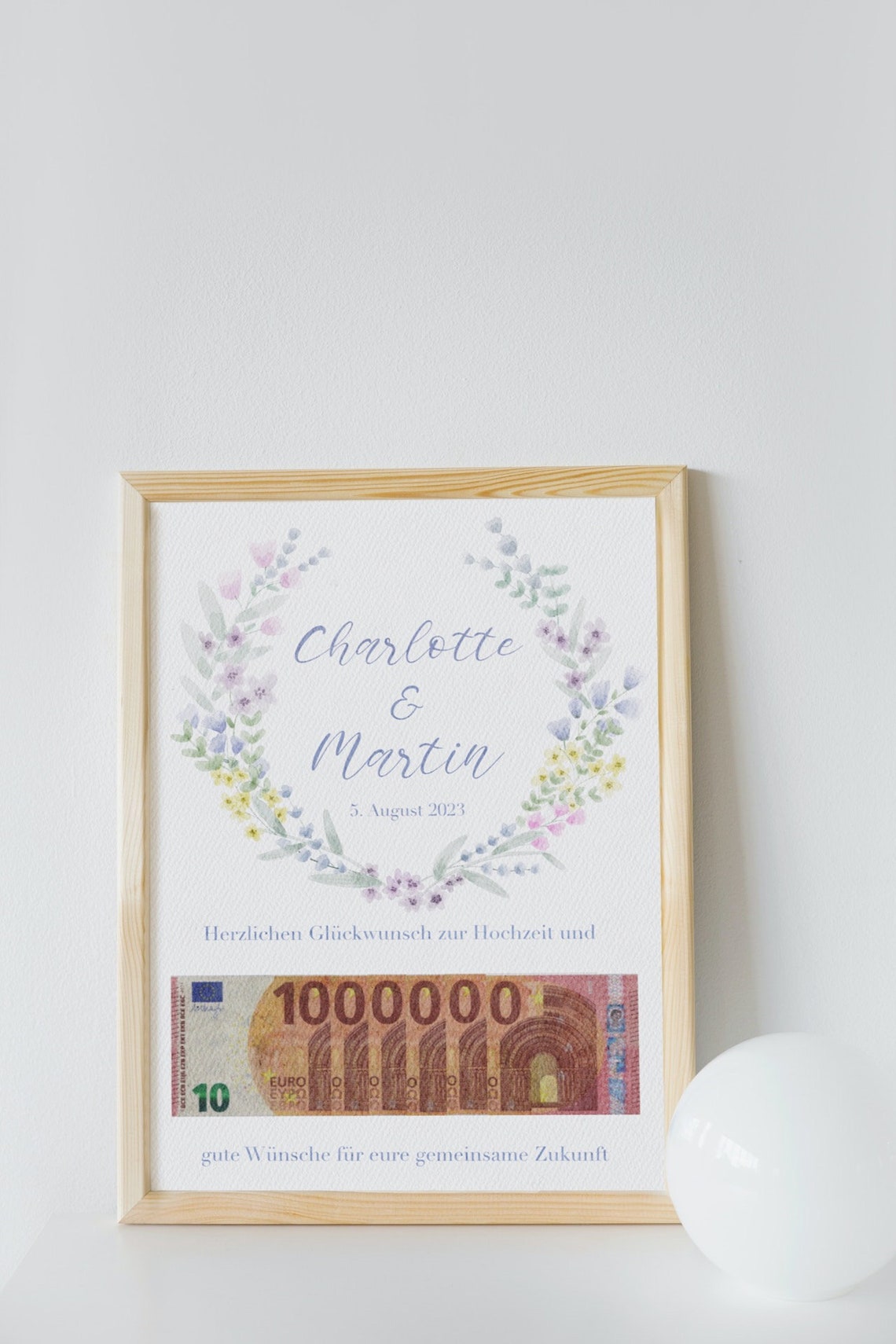 Personalized Wedding Money Gift I 1000000 Good Wishes I Gift for the ...