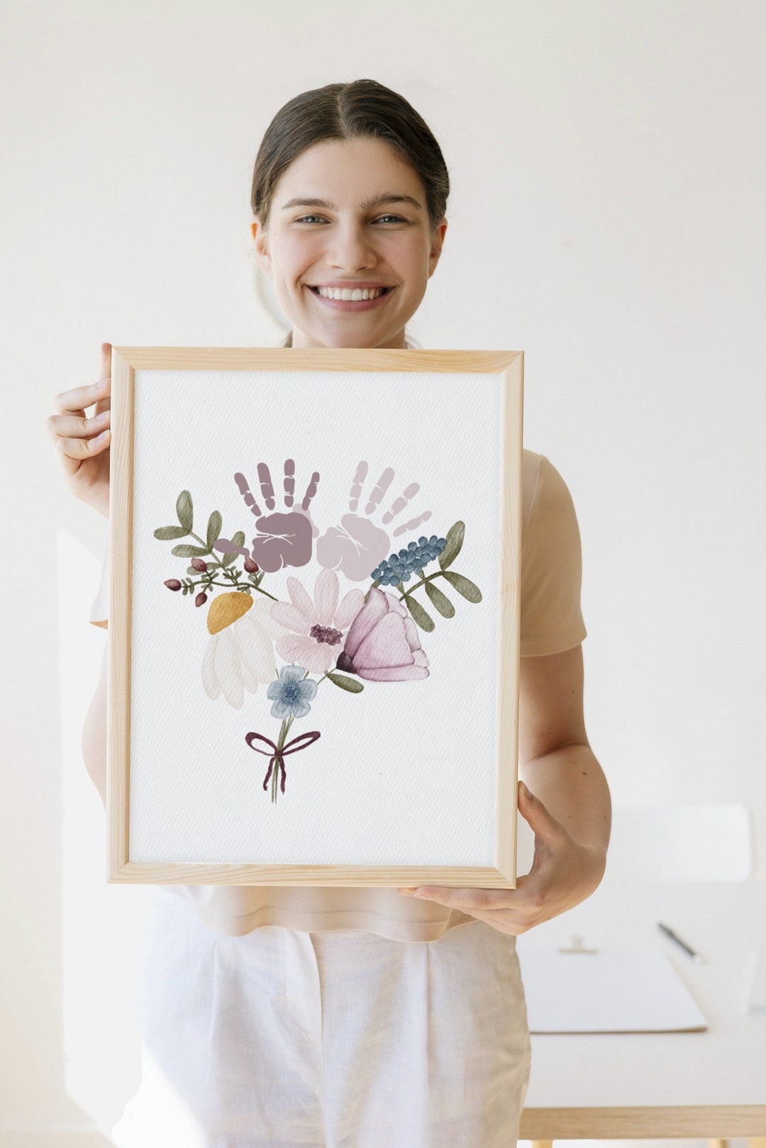 Gift Handprint Children I Footprint Baby I Gift Grandma and Grandpa L ...
