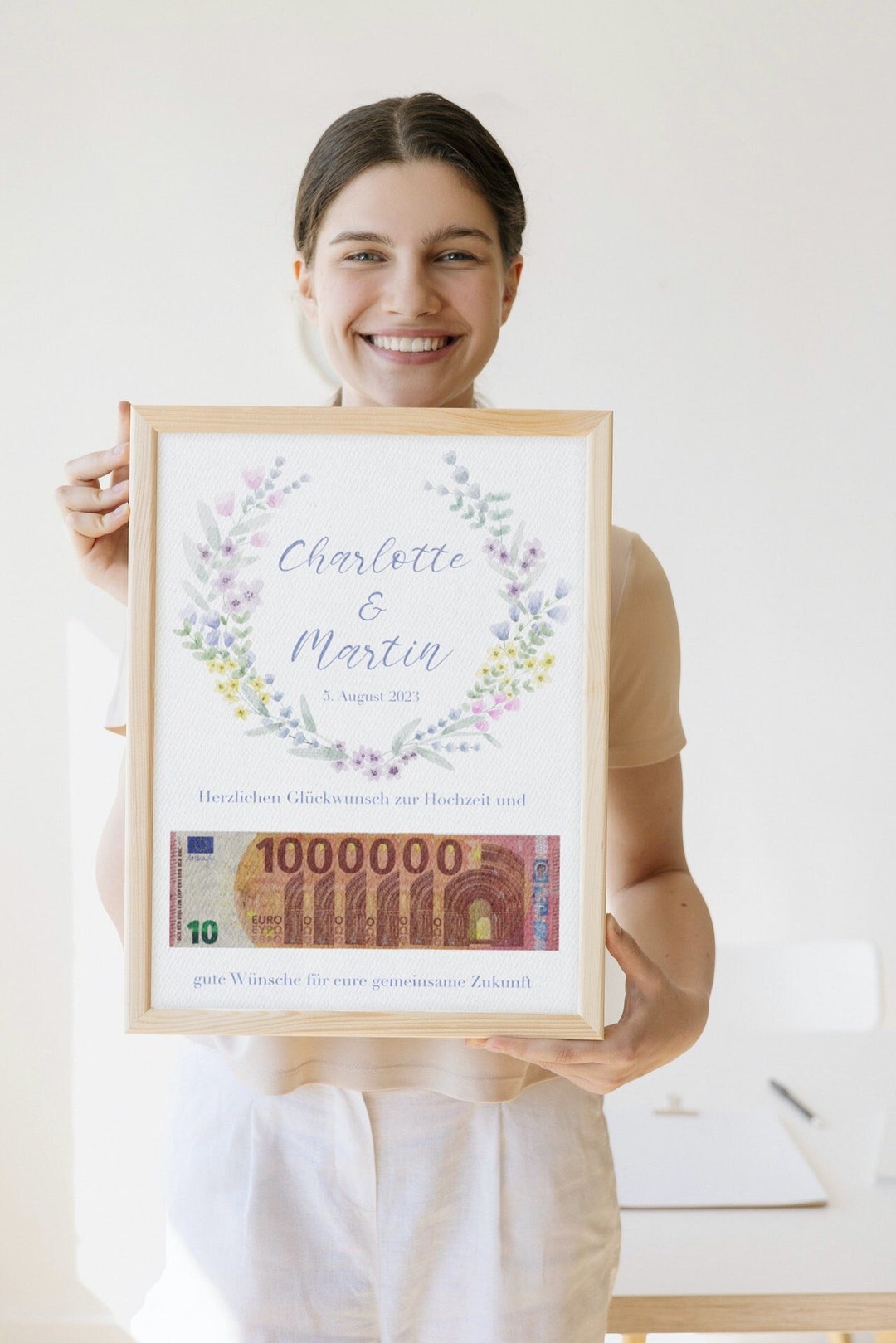 Personalized Wedding Money Gift I 1000000 Good Wishes I Gift for the ...