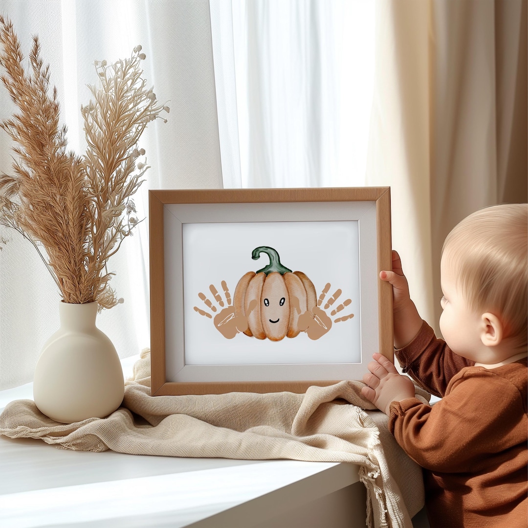 Pumpkin Handprint Template | Halloween Crafts With Kids | Digital ...