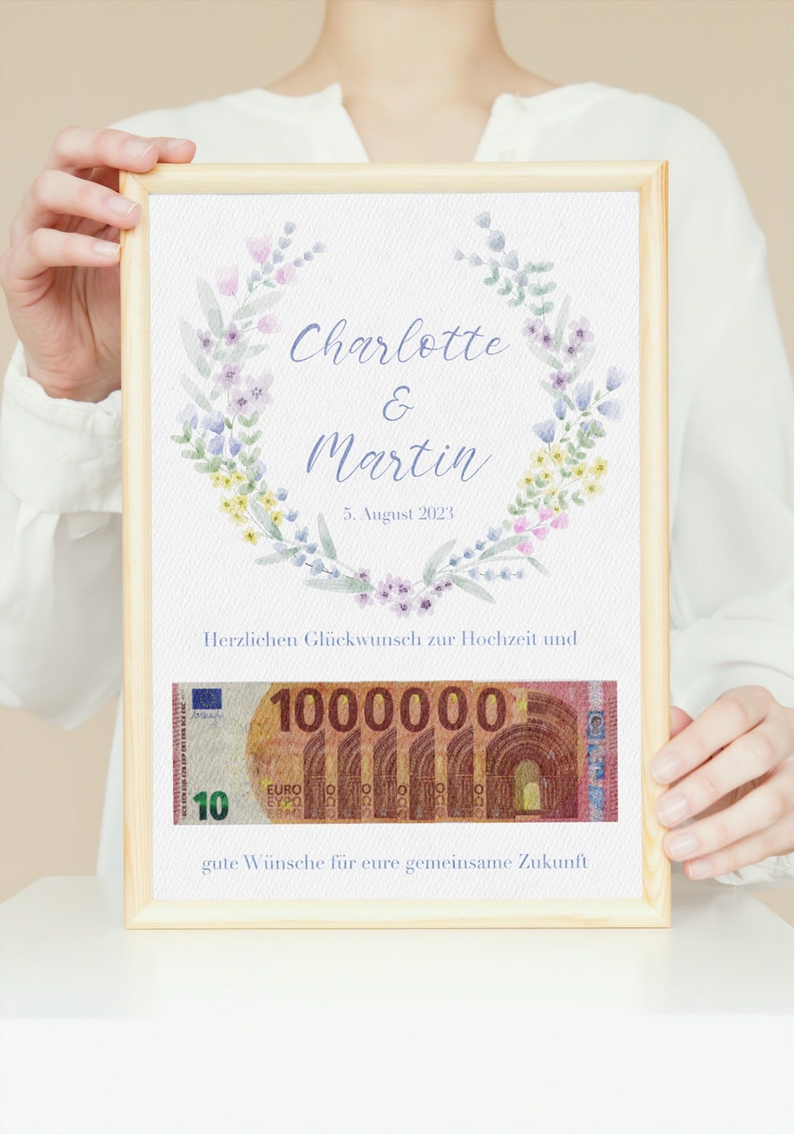 Personalized Wedding Money Gift I 1000000 Good Wishes I Gift for the ...