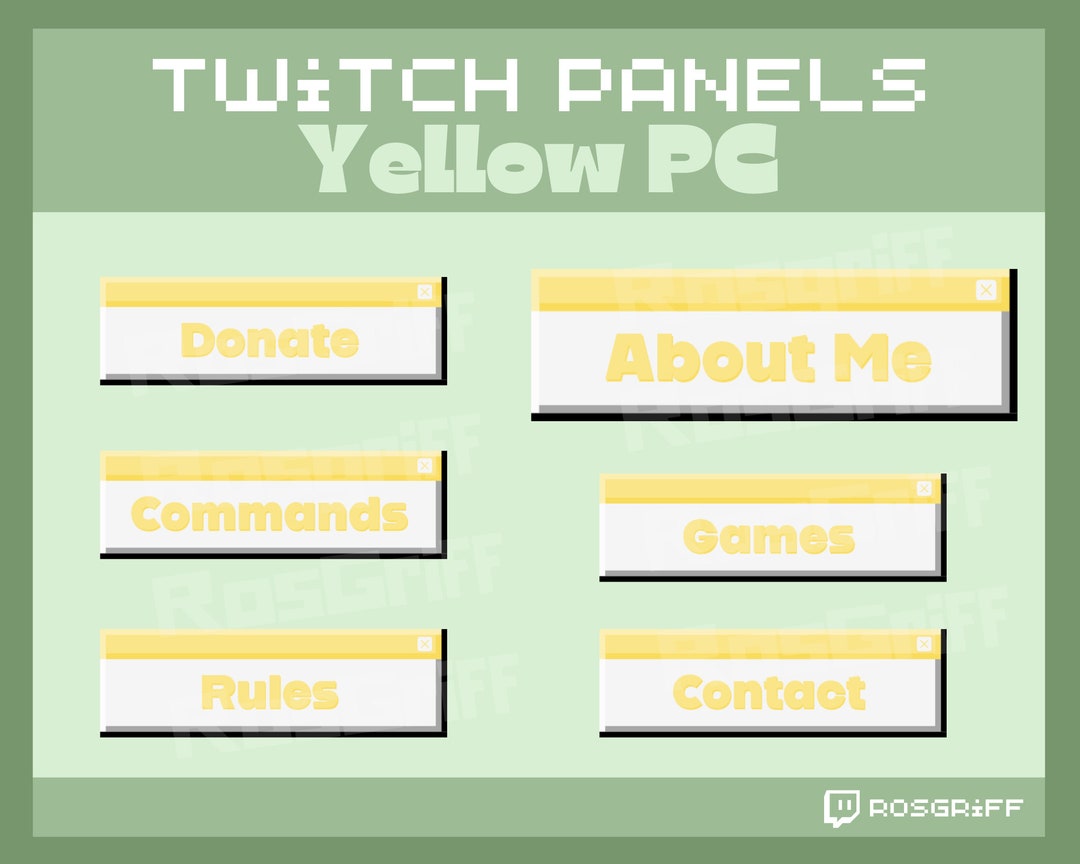 25 Pastel Yellow PC Twitch Panels - Etsy