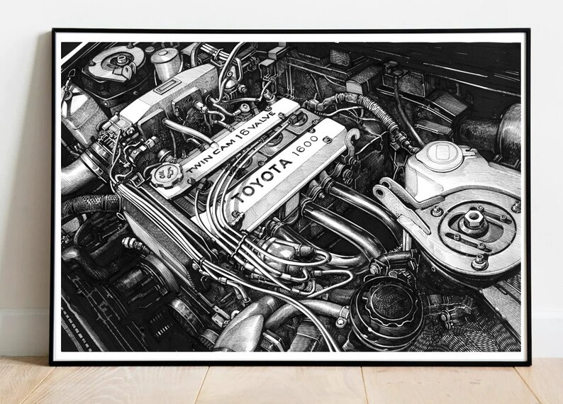Toyota AE86 Engine - Etsy