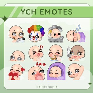 YCH Chibi Emotes for Twitch/discord Custom Made - Etsy