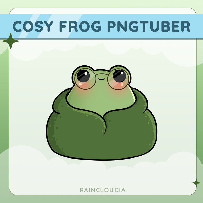 Premade Pngtuber for Twitch/youtube Cute Cosy Frog - Etsy